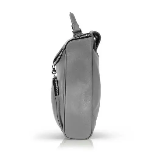 LUIS STEVEN Vertical Leather Laptop Backpack