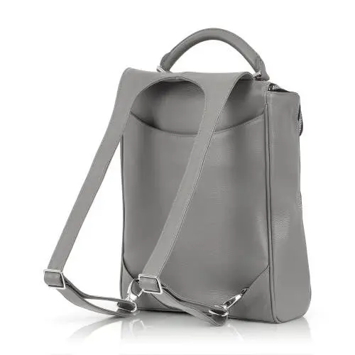 LUIS STEVEN Vertical Leather Laptop Backpack