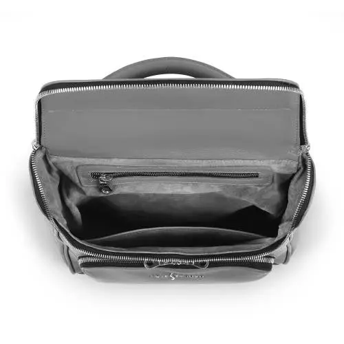 LUIS STEVEN Vertical Leather Laptop Backpack