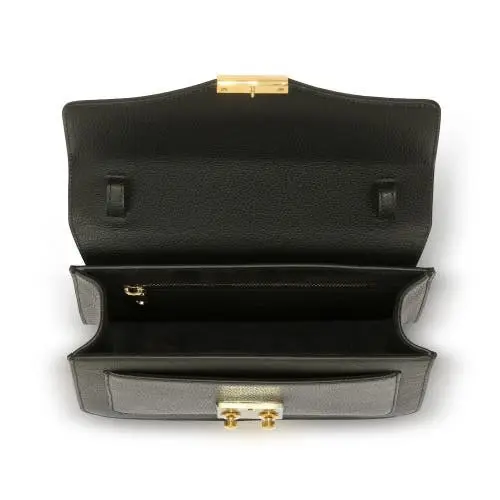 LUIS STEVEN Emma Leather Satchel - Black