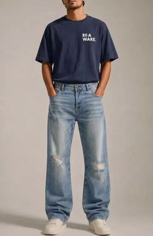 MANIA Vintage-wash Bootcut Jeans