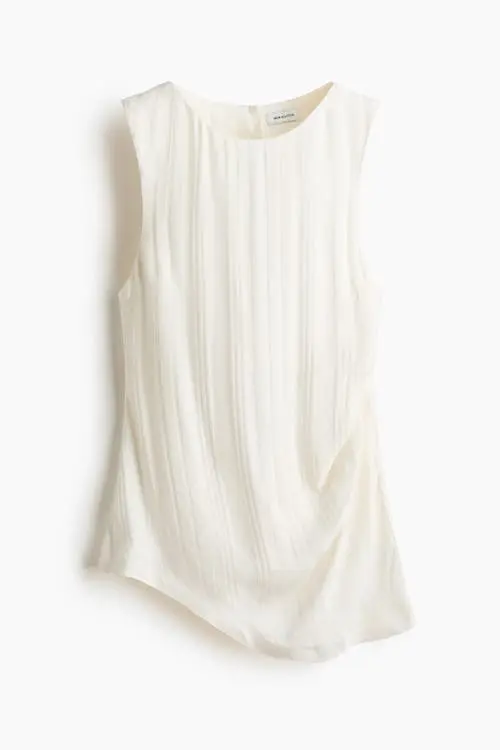 H&M Open-back Linen-blend Top