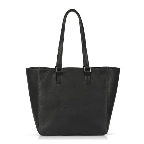 LUIS STEVEN Classic Tote With Front Lock - Black
