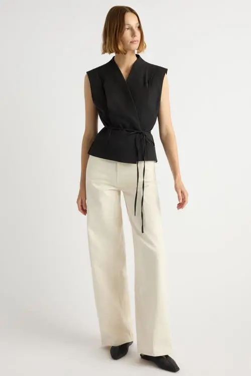 Modern Citizen Leandra Tie-wrap Vest - Black