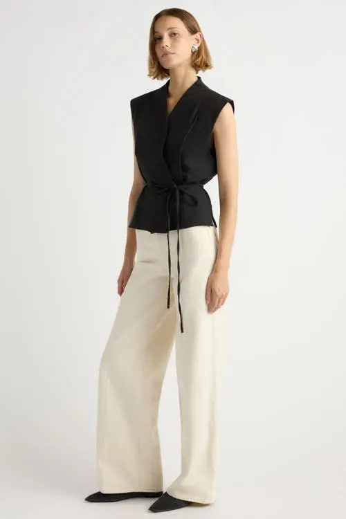 Modern Citizen Leandra Tie-wrap Vest - Black
