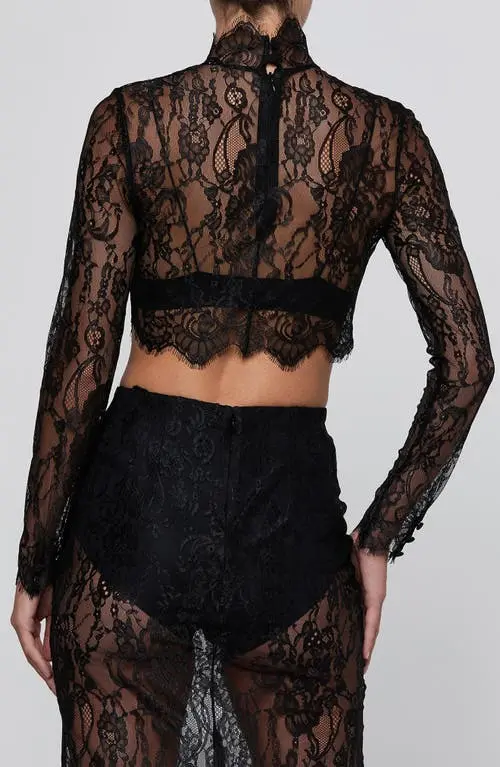 L'Agence Henriette Lace Cropped Top