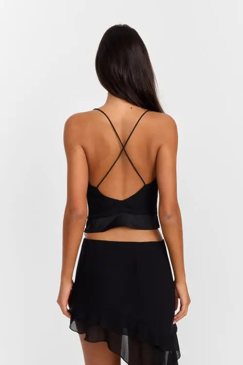 SASHA THERESE Rue Top - Black