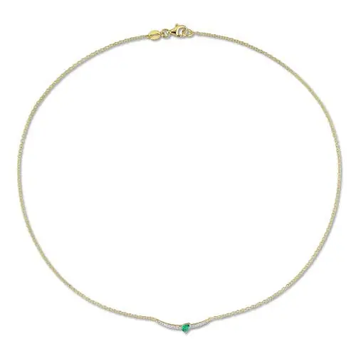 JULIANNA B. Diamond Curved Bar Necklace