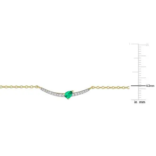 JULIANNA B. Diamond Curved Bar Necklace