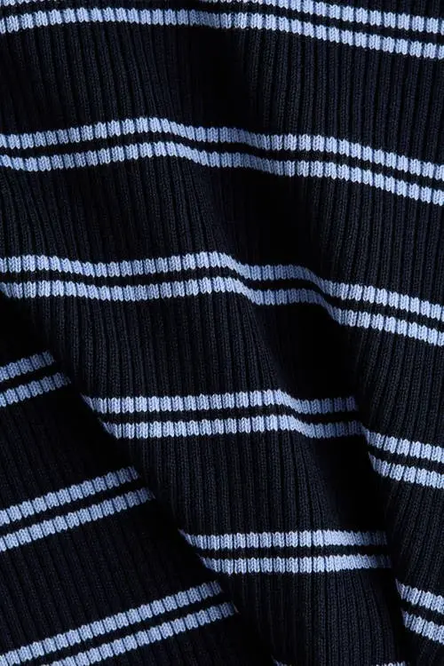 H&M Ruffle-trimmed Rib-knit Top