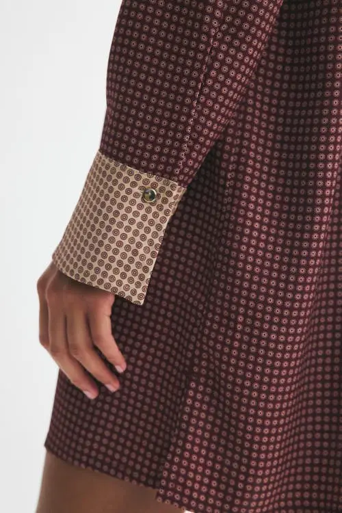 H&M Oversized Scarf Collar Button-front Dress