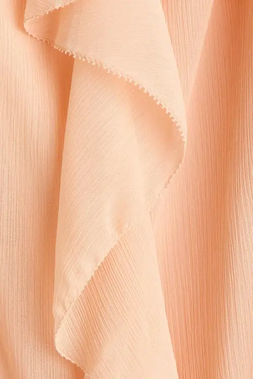 H&M Long Flounced Chiffon Dress