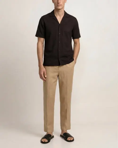 Orlebar Brown Maitan Linen Short Sleeve Shirt