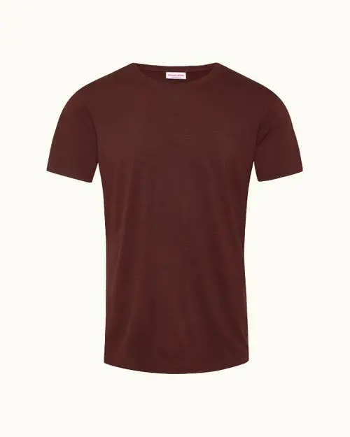 Orlebar Brown Ob-t Merino Tailored Fit T-shirt - Pecan