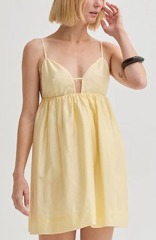 CRESCENT Babydoll Tencel Blend Mini Dress