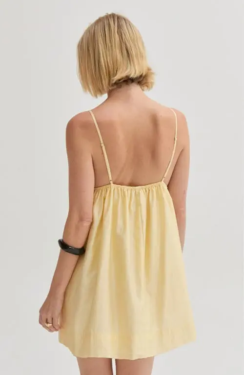 CRESCENT Babydoll Tencel Blend Mini Dress
