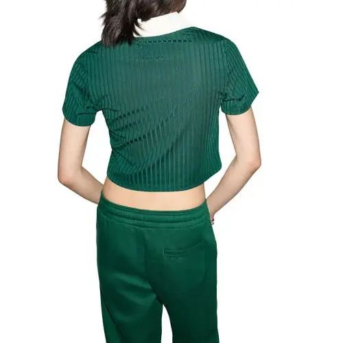 CONVERSE Crest Cropped Polo - Creeping Forest