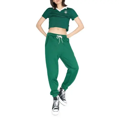 CONVERSE Crest Cropped Polo - Creeping Forest