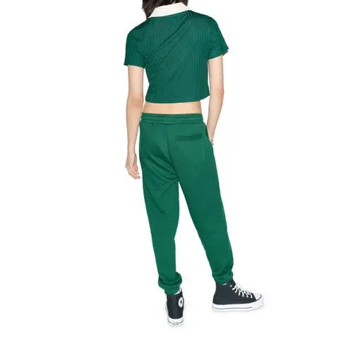 CONVERSE Crest Cropped Polo - Creeping Forest