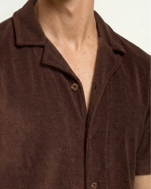 Orlebar Brown Hawkin Relaxed Fit Short Sleeve Towelling Shirt
