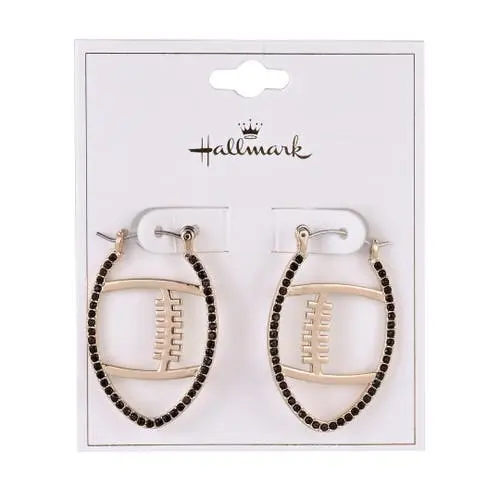 HALLMARK Game Day Football Hoop Earrings