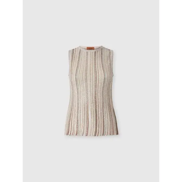 Missoni Sleeveless Ribbed Top With Sequins