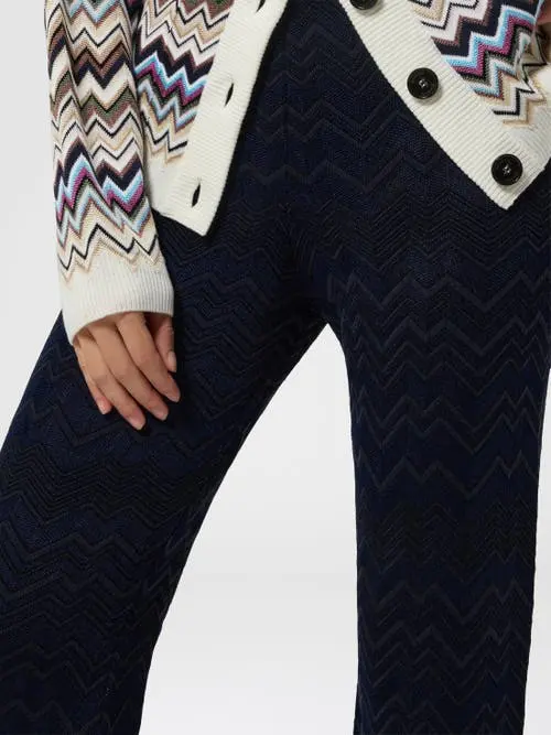 Missoni Zig Zag Viscose And Wool Straight-leg Trousers