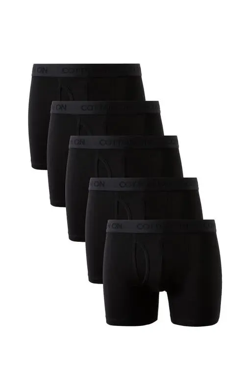COTTON ON 5 Pack Organic Cotton Boxer Brief