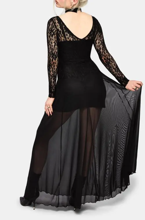 DISTURBIA Eltharia Lace Bodice Maxi Dress