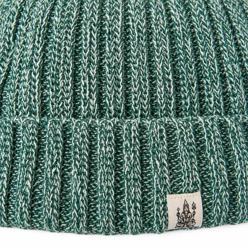 NIRVANNA DESIGNS Ribbed Merino Wool Beanie - Green