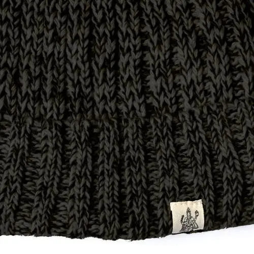 NIRVANNA DESIGNS Ribbed Merino Wool Beanie - Smoke