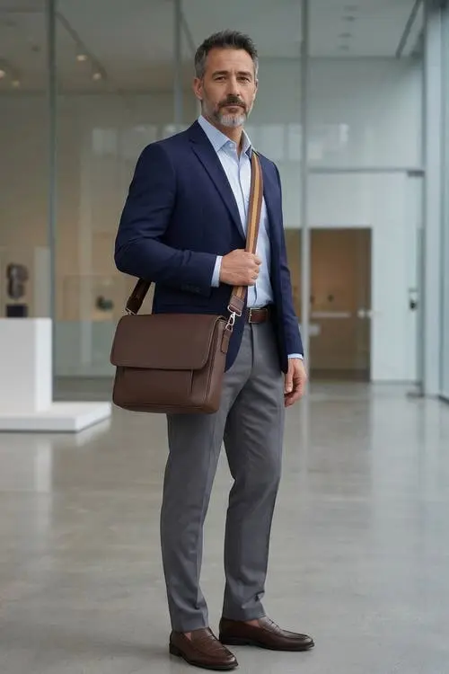 LUIS STEVEN Slim Messenger Bag