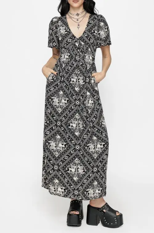 DISTURBIA Floaty Sleeve Maxi Dress