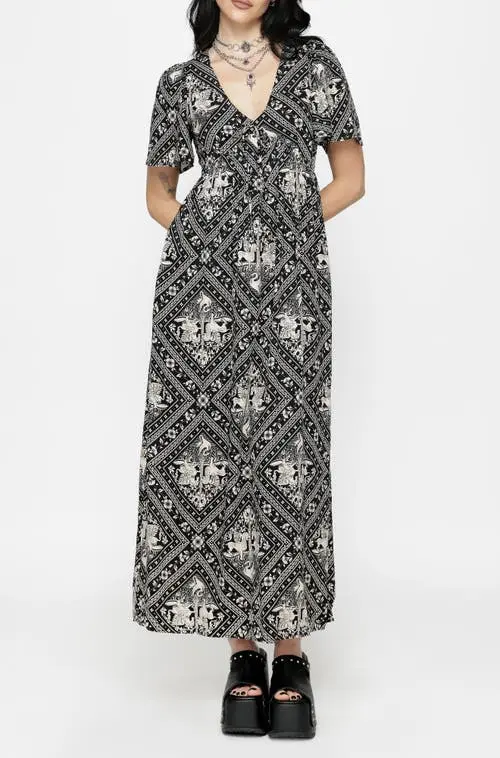 DISTURBIA Floaty Sleeve Maxi Dress