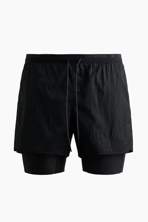 H&M Lightweight 2-in-1 Running Shorts With Drymove