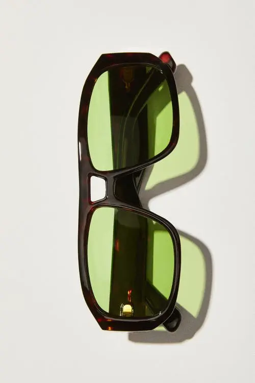 H&M Tortoiseshell Aviator Sunglasses With Polarized Lenses