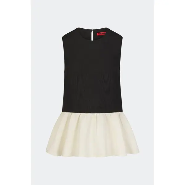 SIMONMILLER Iris Moiré Top - Black/bone