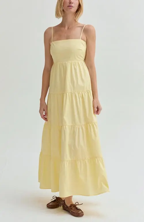CRESCENT Poplin Tiered Maxi Dress