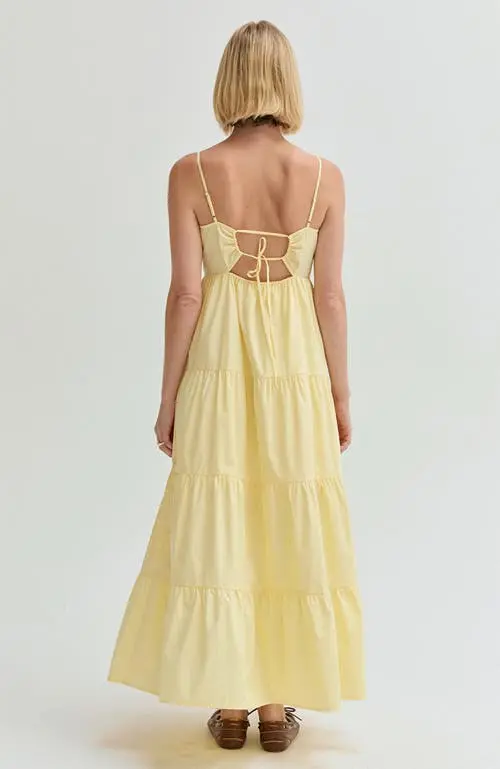 CRESCENT Poplin Tiered Maxi Dress