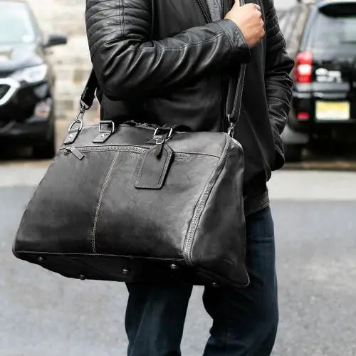 JACK GEORGES Voyager Convertible Valet Bag - Black