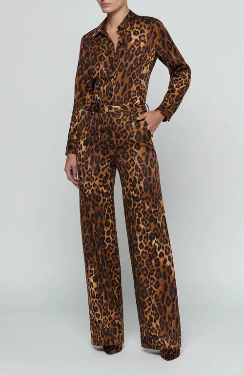 L'Agence Livvy High Waist Wide Leg Pants
