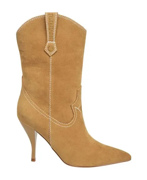 True Religion Embroidered Mid-calf Stiletto Boots