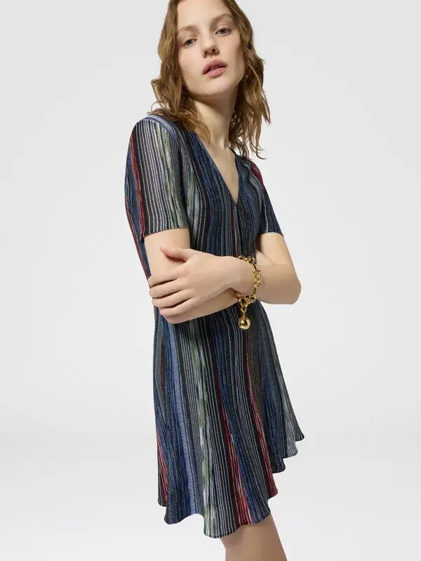 Missoni Short-sleeve Striped Mini Dress