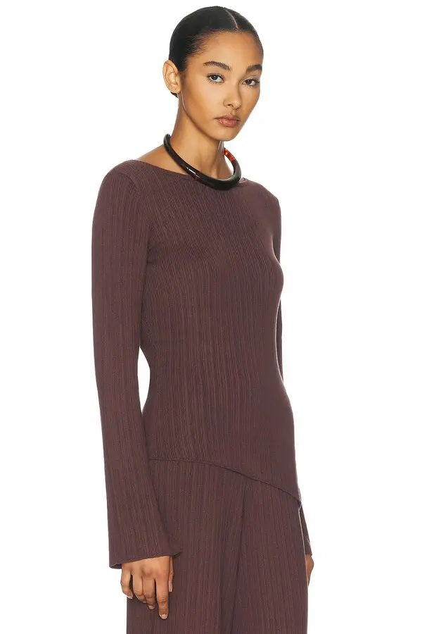 L'academie Sibylla Rib Knit Top