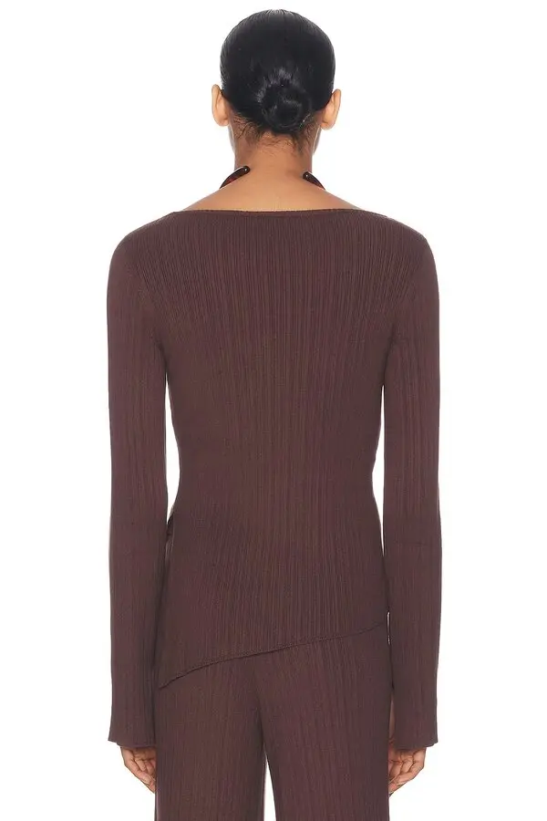 L'academie Sibylla Rib Knit Top