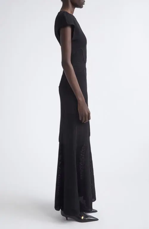 Proenza Schouler Maissa Stretch Crepe & Mesh Gown