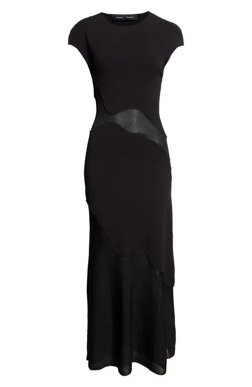 Proenza Schouler Maissa Stretch Crepe & Mesh Gown