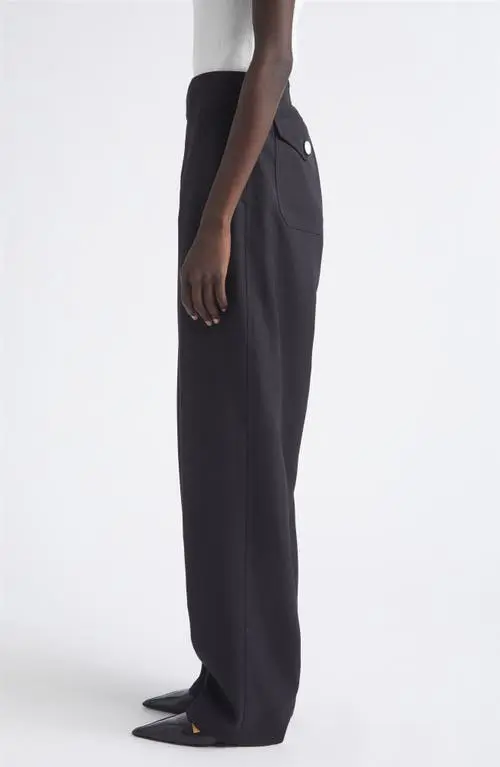 Proenza Schouler Aitana Straight Leg Tropical Wool Pants