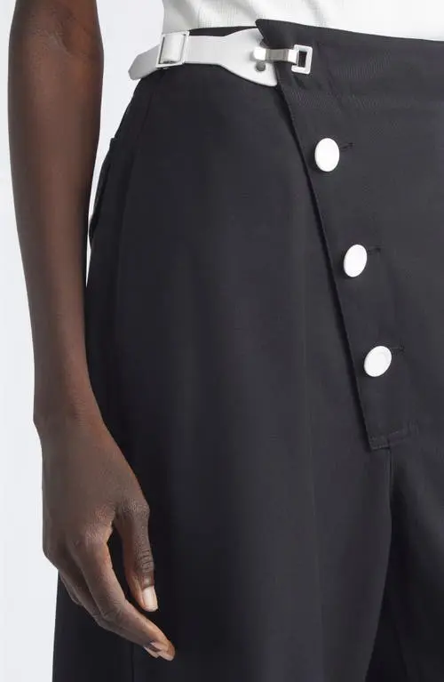 Proenza Schouler Aitana Straight Leg Tropical Wool Pants