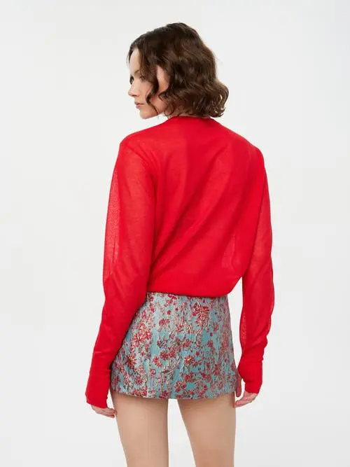 ALAS Mini Floral Jacquard Skirt